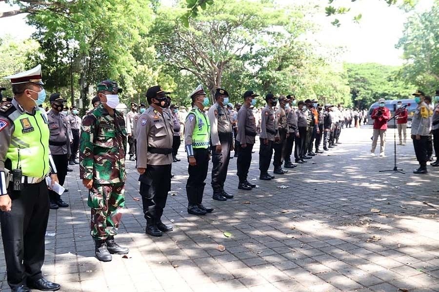 Demo Omnibus Law, Ratusan Polisi Siaga di Renon | BALIPOST.com