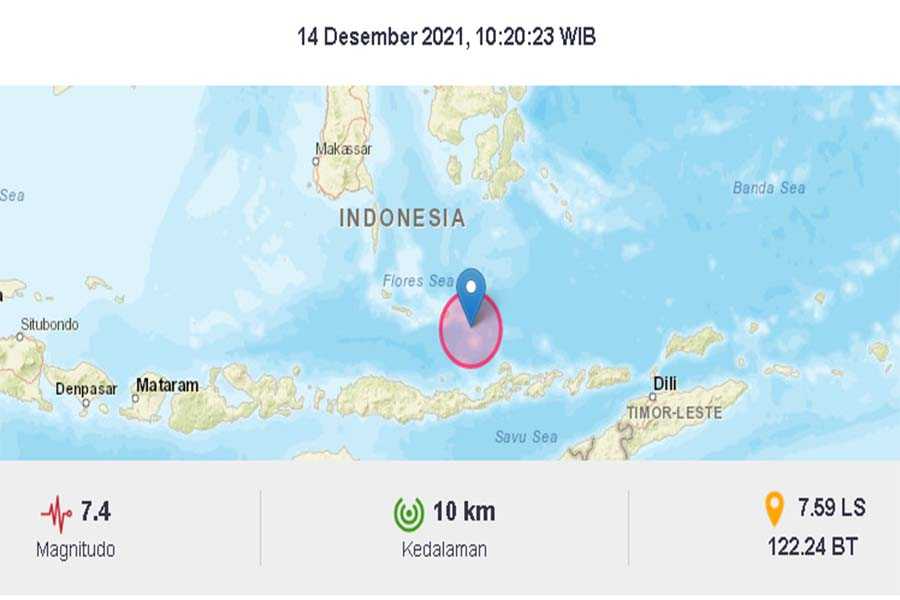 BMKG Catat Gempa Susulan di NTT Sudah Belasan Kali | BALIPOST.com