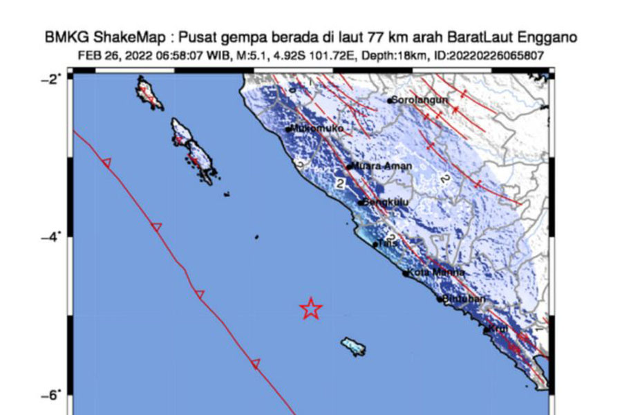 Gempa Guncang Bengkulu Dipicu Subduksi Zona Megathrust | BALIPOST.com