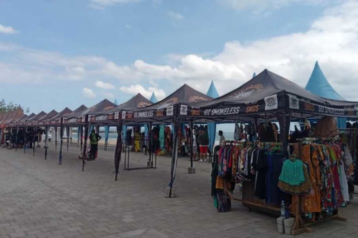 Pedagang Pasar Seni Kuta Mulai Tempati Lahan Relokasi | BALIPOST.com