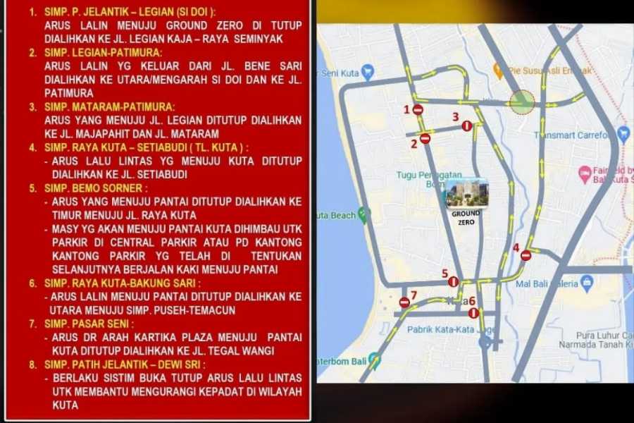Jelang Malam Tahun Baru, Ini Arus Lalin di Kuta dan GWK Dialihkan | BALIPOST.com
