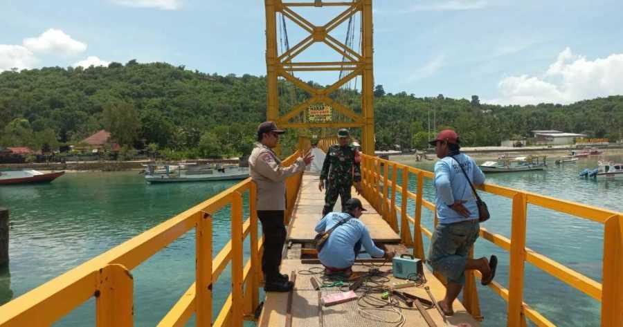 Sejumlah Titik Las Lepas, Jembatan Kuning di Nusa Penida Kembali | BALIPOST.com
