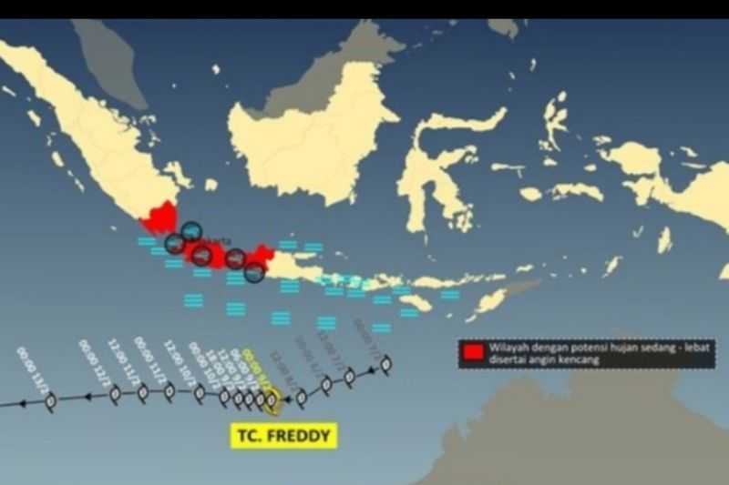 Aktivitas Siklon Tropis Freddy Berpotensi Hujan Lebat Dan Angin Kencang