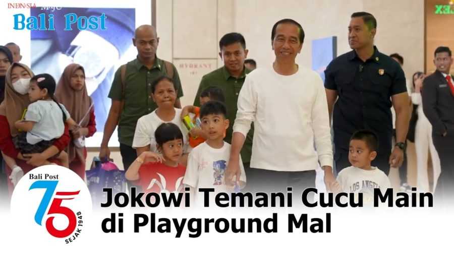 Jokowi Temani Cucu Main di Playground Mal | BALIPOST.com