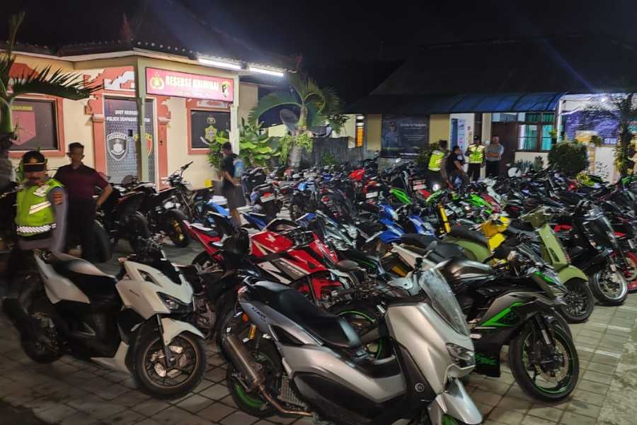 Puluhan Motor Knalpot Brong Ditindak di Sanur | BALIPOST.com