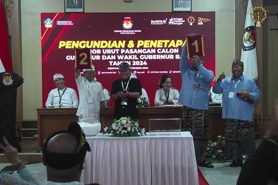 Pengundian, Ini Nomor Urut Koster-Giri dan Mulia-PAS di Pilgub Bali | BALIPOST.com