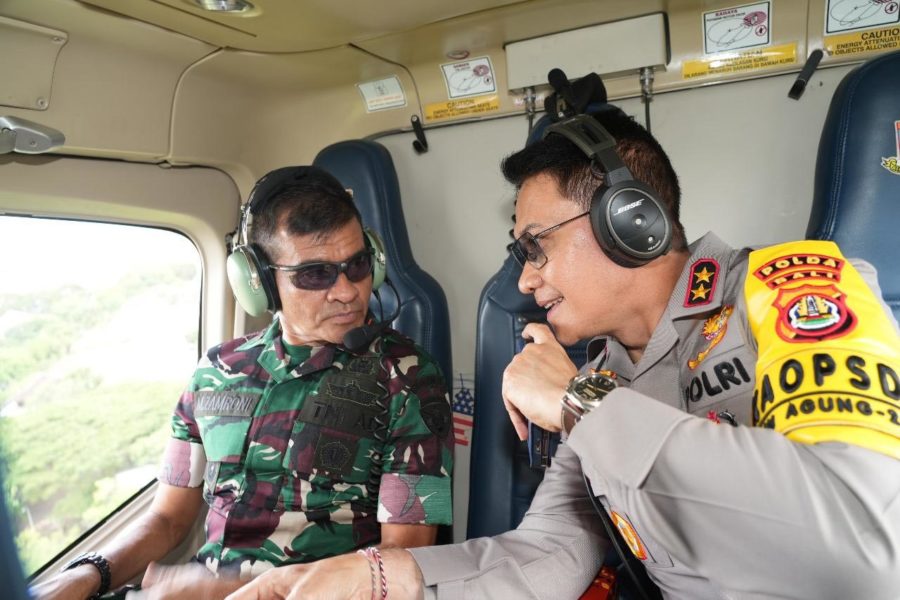 Pastikan Bali Aman, Pangdam Kapolda Patroli Lewat Udara 1 | BALIPOST.com