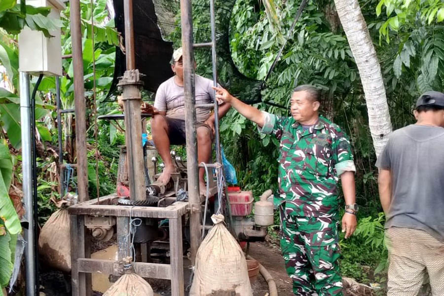 10 Sumur Bor Program TMMD Ke-123 Kodim Tabanan Siap Pasok Air Bersih | BALIPOST.com