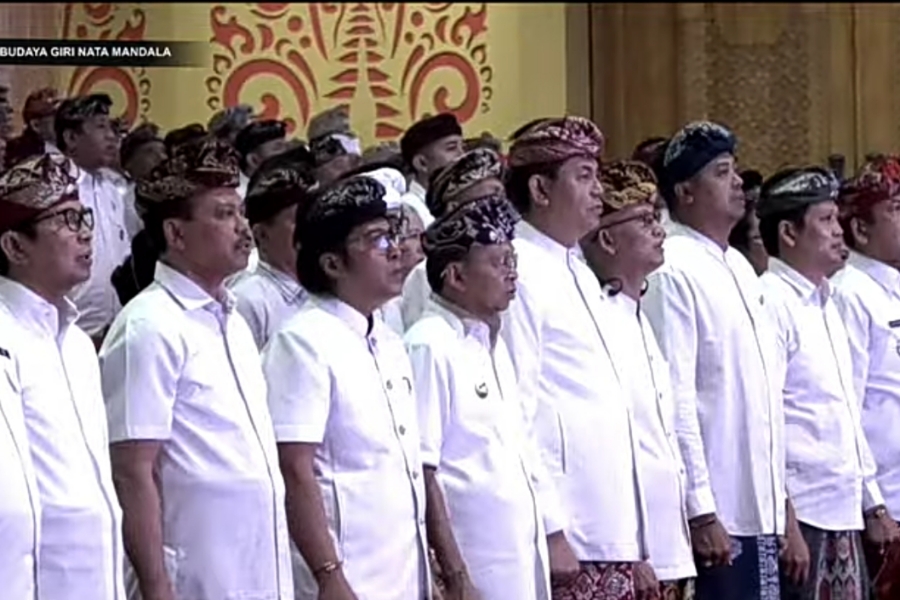 Lagu Indonesia Raya 3 Stanza Menggema di Balai Budaya Giri Nata Mandala ...