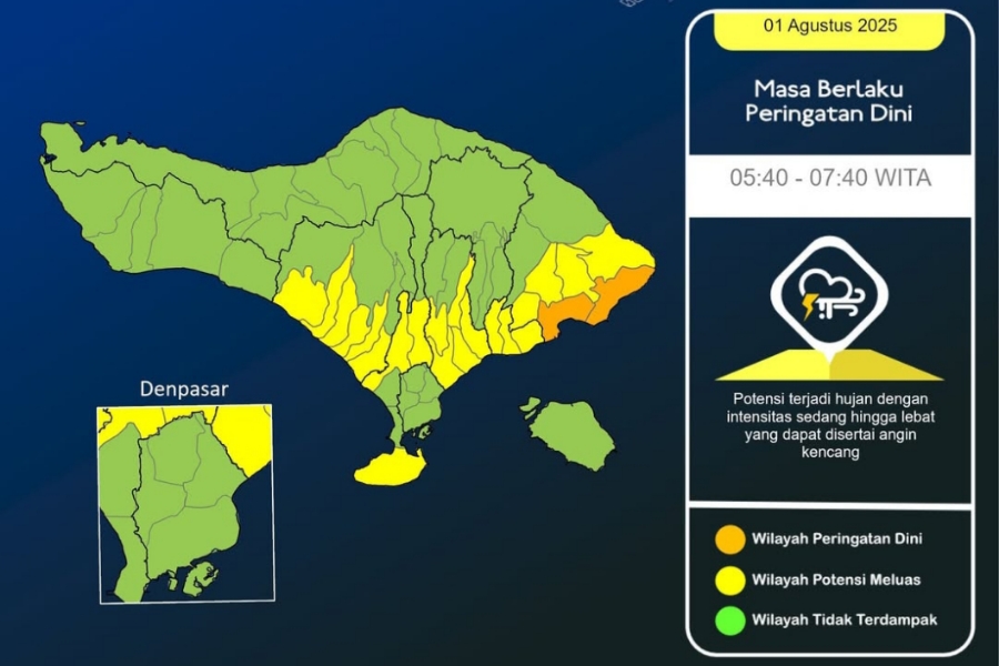 Kabupaten Ini Berpotensi Hujan, Cek Prakiraan Cuaca Bali 1 Agustus 2025 ...